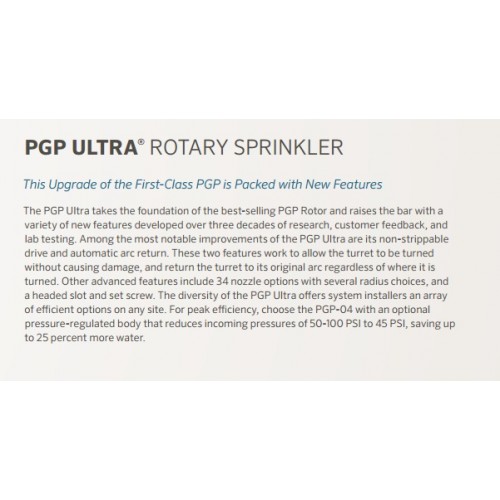 Hunter USA Brand PGP 04 Ultra BSP Rotor pop up Sprinkler -Imported